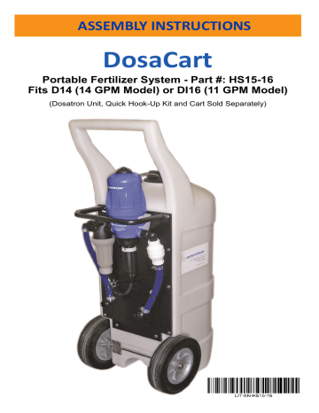dosatron DosaCart Assembly Instructions | Manualzz