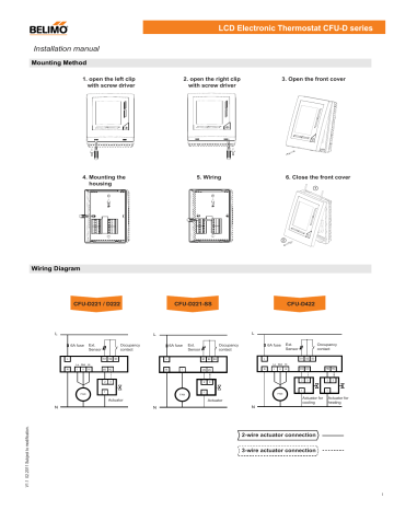 Belimo CFU-D Series Installation Manual | Manualzz