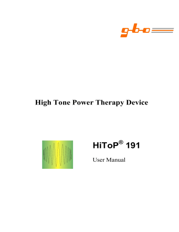 gbo HiToP 191 User Manual | Manualzz