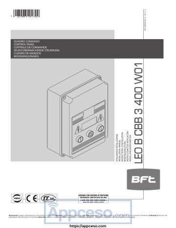 BFT LEO B CBB 3 400 W01 Installation Manual | Manualzz