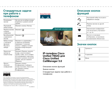 Cisco Unified IP Phone 7906G Ip Phone Quick Reference Card | Manualzz