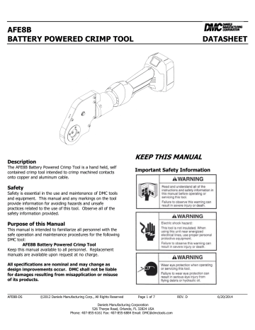 DMC AFE8B Datasheet | Manualzz