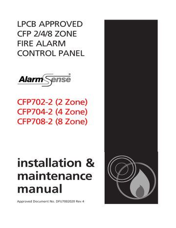 C-TEC CFP702-4, CFP708-4 Installation & Maintenance Manual | Manualzz