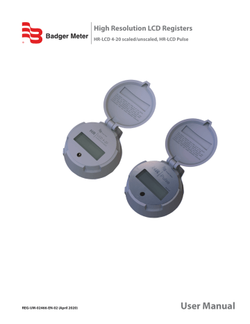 Badger Meter HR-LCD 4-20, HR-LCD Pulse User Manual | Manualzz