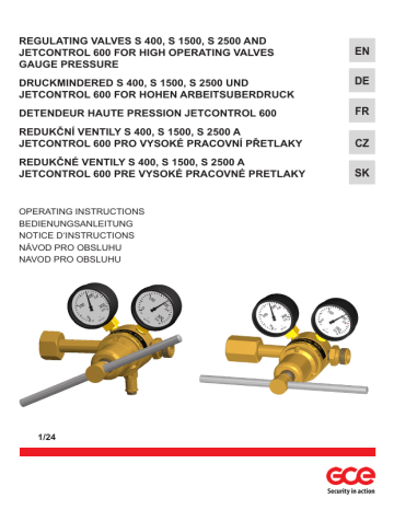 GCE JETCONTROL 600, S 1500, S 2500 Operating Instructions Manual | Manualzz