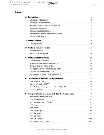 Danfoss FC 100 Serie Instrucciones de operación | Manualzz
