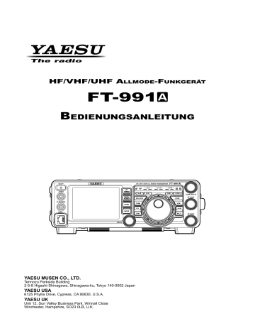 Yaesu FT-991A Bedienungsanleitung | Manualzz