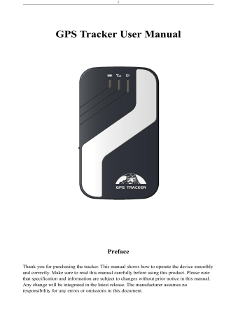 GPS Tracker 403 User Manual | Manualzz