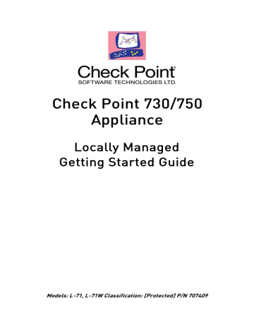 Check Point 730, 750, L-71, L-71W Getting Started Manual | Manualzz