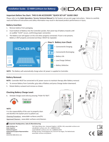 Dabir Surfaces C2-9009 Installation Manual | Manualzz