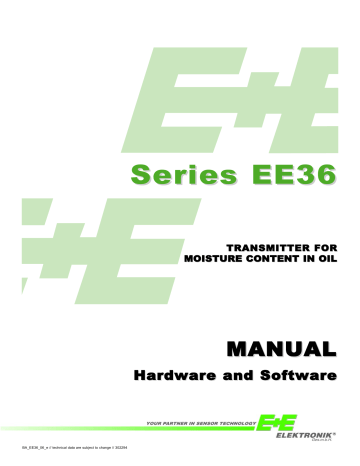 E+E Elektronik EE36 Series Manual | Manualzz
