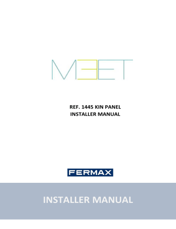Fermax MEET KIN 1445 Installer Manual | Manualzz