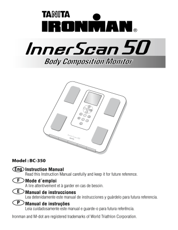 Tanita BC-350, IRONMAN InnerScan 50 Manual De Instrucciones | Manualzz