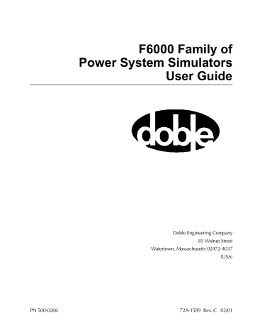 doble F6000, F6150 User Manual | Manualzz