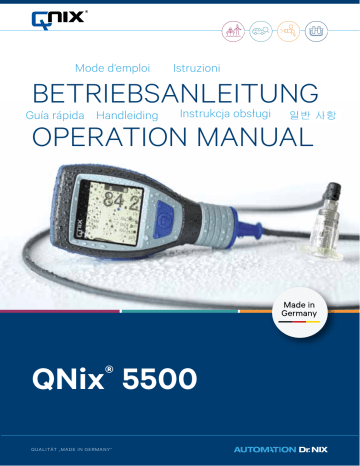 Automation Dr. Nix QNix 5500 Operation Manual | Manualzz