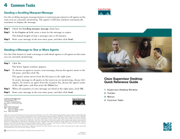 Cisco Supervisor Desktop Quick Reference Guide | Manualzz