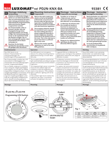 B.E.G. LUXOMAT PD2N-KNX-BA Mounting Instructions | Manualzz