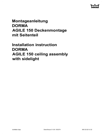 Dorma AGILE 150 Installation Instruction | Manualzz