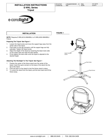 e-conolight E-WKL Series Installation Instructions | Manualzz