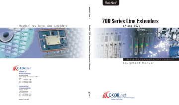C-COR.net FlexNet E629, FlexNet E7 Equipment Manual | Manualzz
