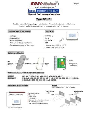 brel-motors DC-101 Manual | Manualzz