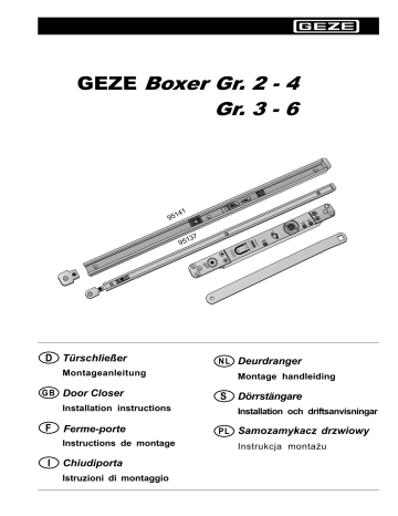GEZE Boxer Series Installation Instructions Manual | Manualzz