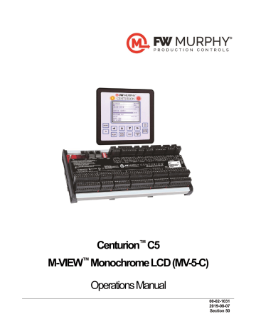FW Murphy Centurion C5 M-VIEW MV-5-C Operationsmanual | Manualzz