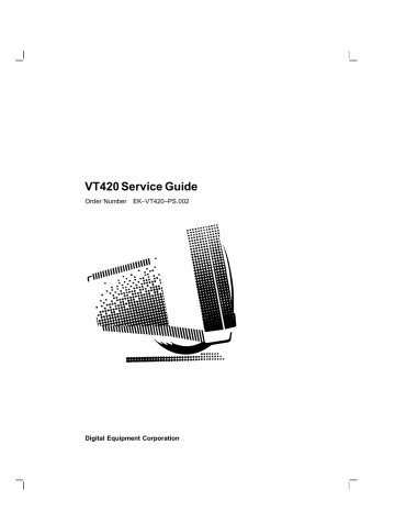 DEC VT420 Service Manual | Manualzz
