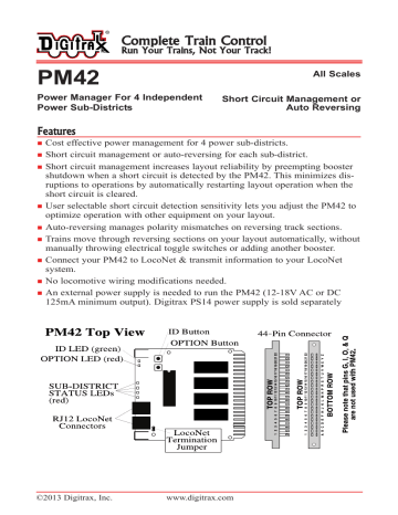Digitrax PM42 Manual | Manualzz