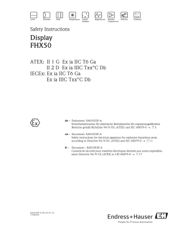 Endress+Hauser FHX50 Safety Instructions | Manualzz