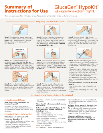 GlucaGen HypoKit Instructions For Use Manual | Manualzz