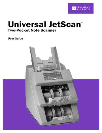 CUMMINS ALLISON Universal JetScan User Manual | Manualzz