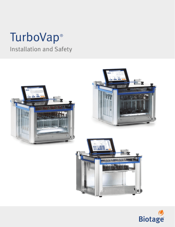Biotage Turbo Vap II, TurboVap EH Installation And Safety | Manualzz