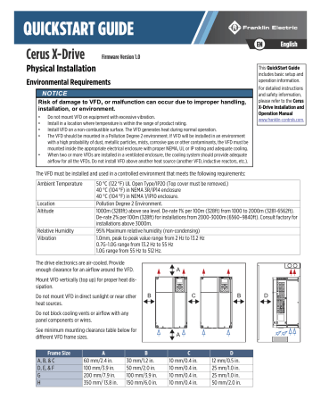 Franklin Electric Cerus X-Drive Quick Start Manual | Manualzz