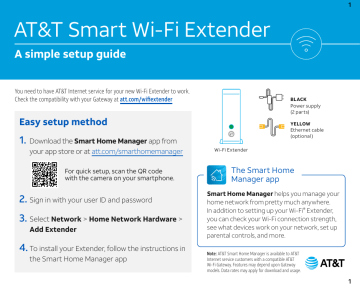 AT&T Smart Wi-Fi Extender Simple Setup Manual | Manualzz