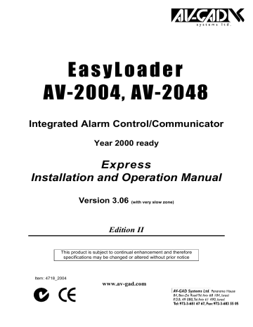 AV-GAD EasyLoader AV-2004 Installation And Operation Manual | Manualzz