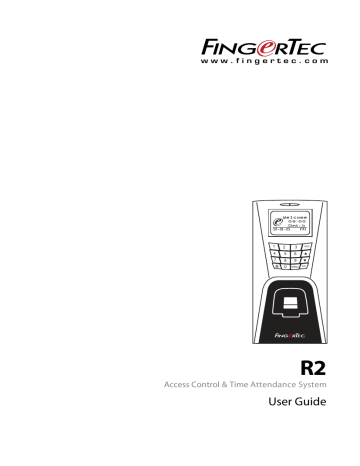 FingerTec R2 User Manual | Manualzz