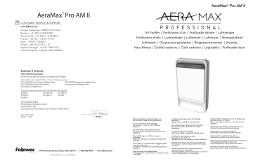 AeraMax Pro AM II Quick Start Manual | Manualzz