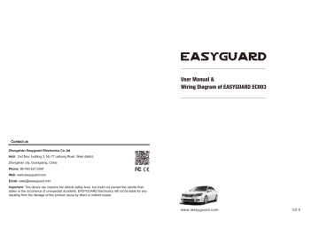 Easyguard EC003 User Manual & Wiring Diagram | Manualzz