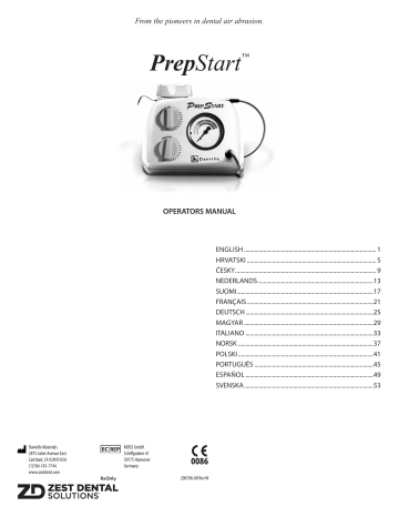 Danville PrepStart Operator's Manual | Manualzz