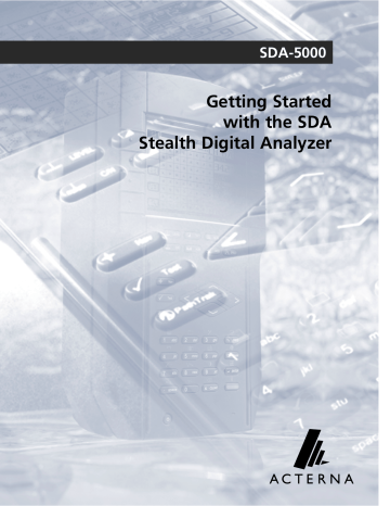 Acterna SDA-5000 Getting Started | Manualzz
