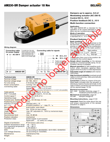 Belimo AM230-SR Manual | Manualzz