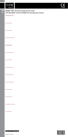 COOK Medical Zenith TX2 Instructions For Use Manual | Manualzz