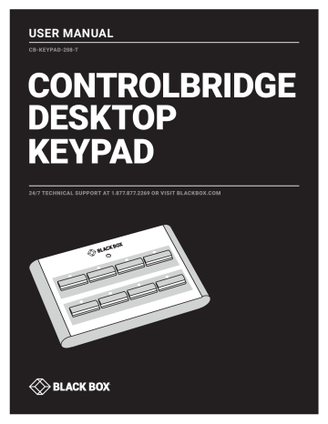 Black Box ControlBridge CB-KEYPAD-208-T User Manual | Manualzz
