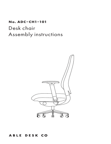 Able Desk ADC-CH1-101 Assembly Instructions Manual | Manualzz