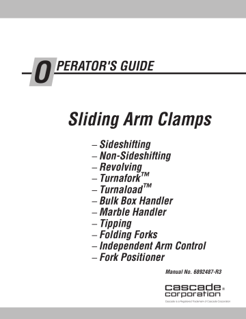 Load Handling - Tipping Clamps. cascade corporation TURNAFORK J Series ...