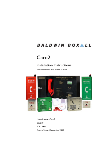 Baldwin Boxall Care2 Installation Instructions Manual | Manualzz