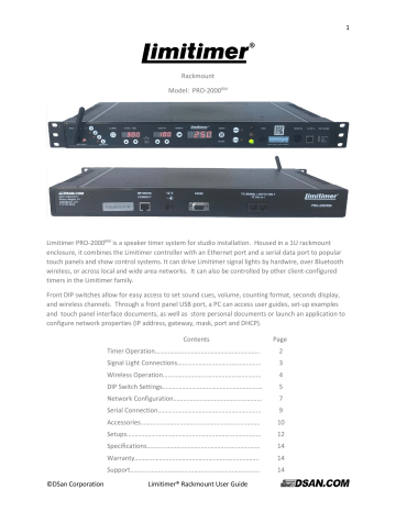 DSAN Limitimer PRO-2000 User Manual | Manualzz