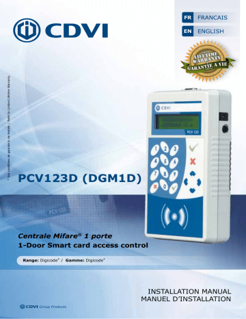 CDVI Digicode Mifare DGM1D Installation Manual | Manualzz