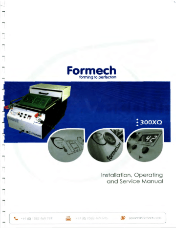 FORMTECH 300XQ Installation, Operating And Service Manual | Manualzz